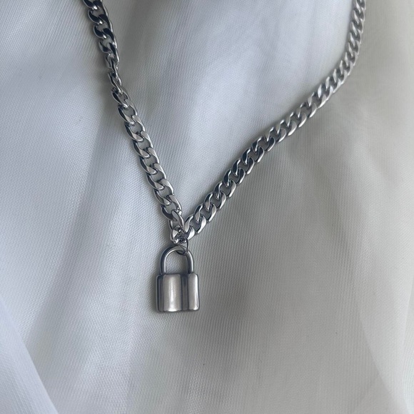 Accessories | Mens Silver Lock Necklace | Poshmark